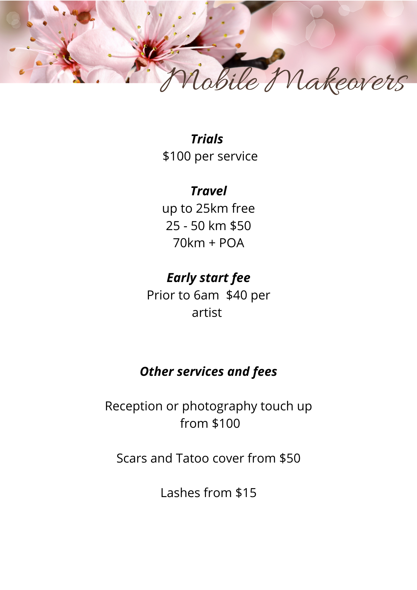 Price list – mobile-makeovers-hair-and-makeup